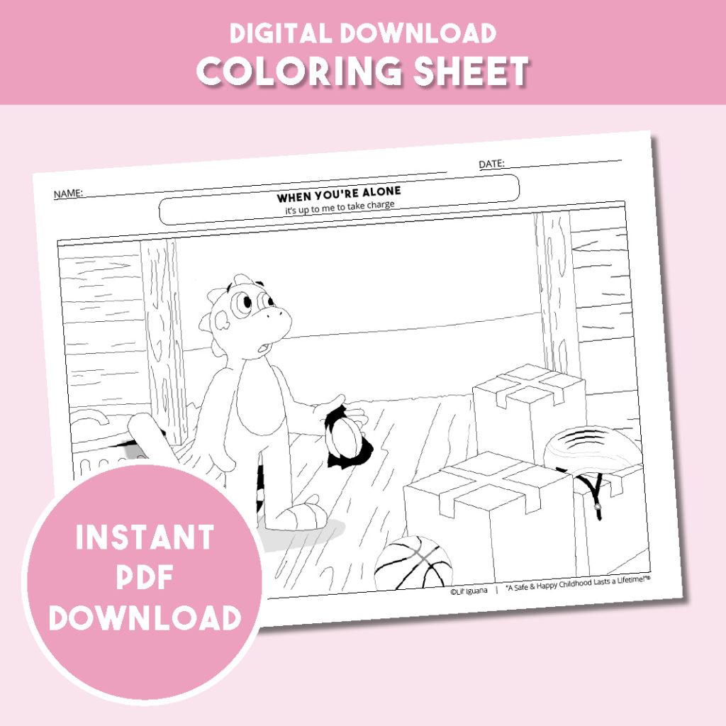 When You’re Alone – Coloring Sheet - Lil' Iguana