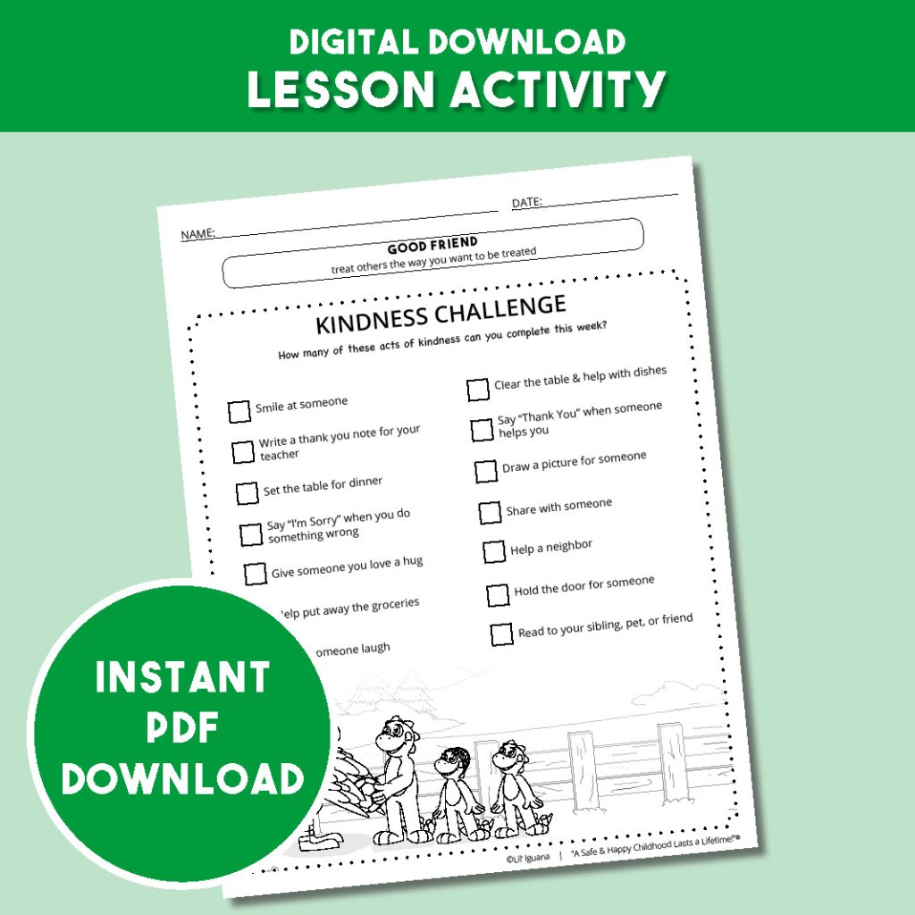 Good Friend Activity – Friendship Kindness Challenge - Lil' Iguana