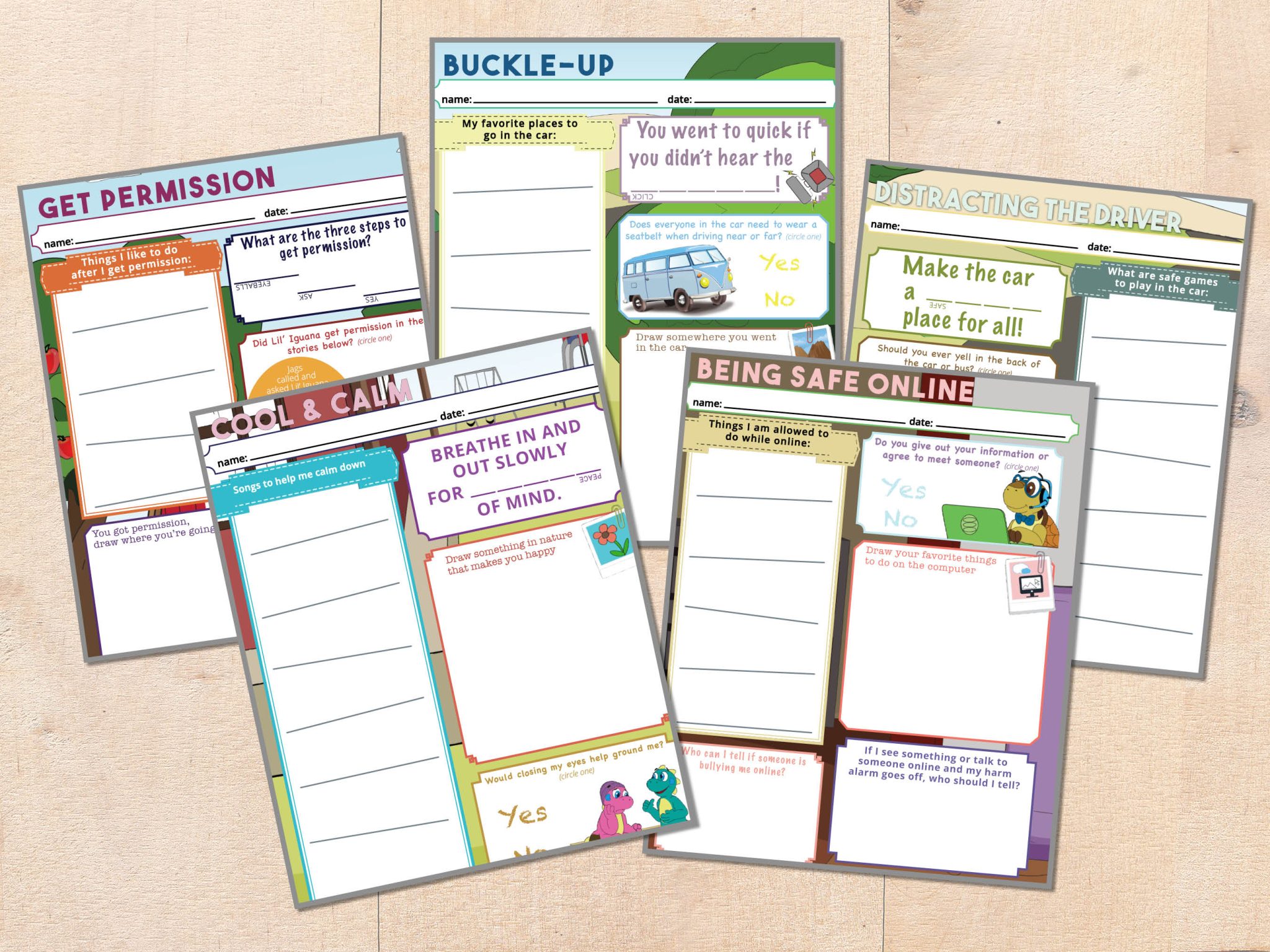 Lil' Iguana's Guided Lesson Journal Worksheets
