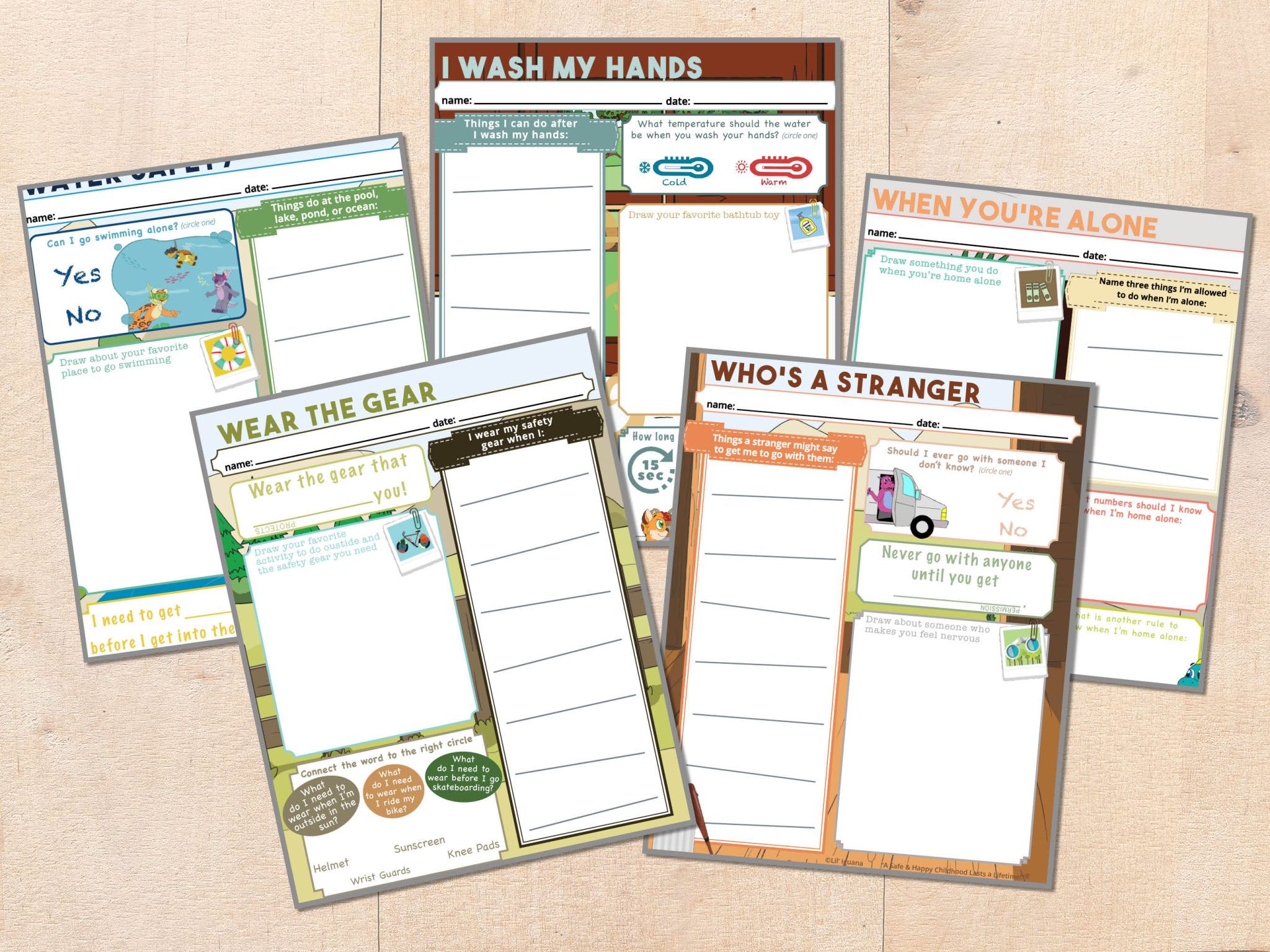 Lil' Iguana's Guided Lesson Journal Worksheets