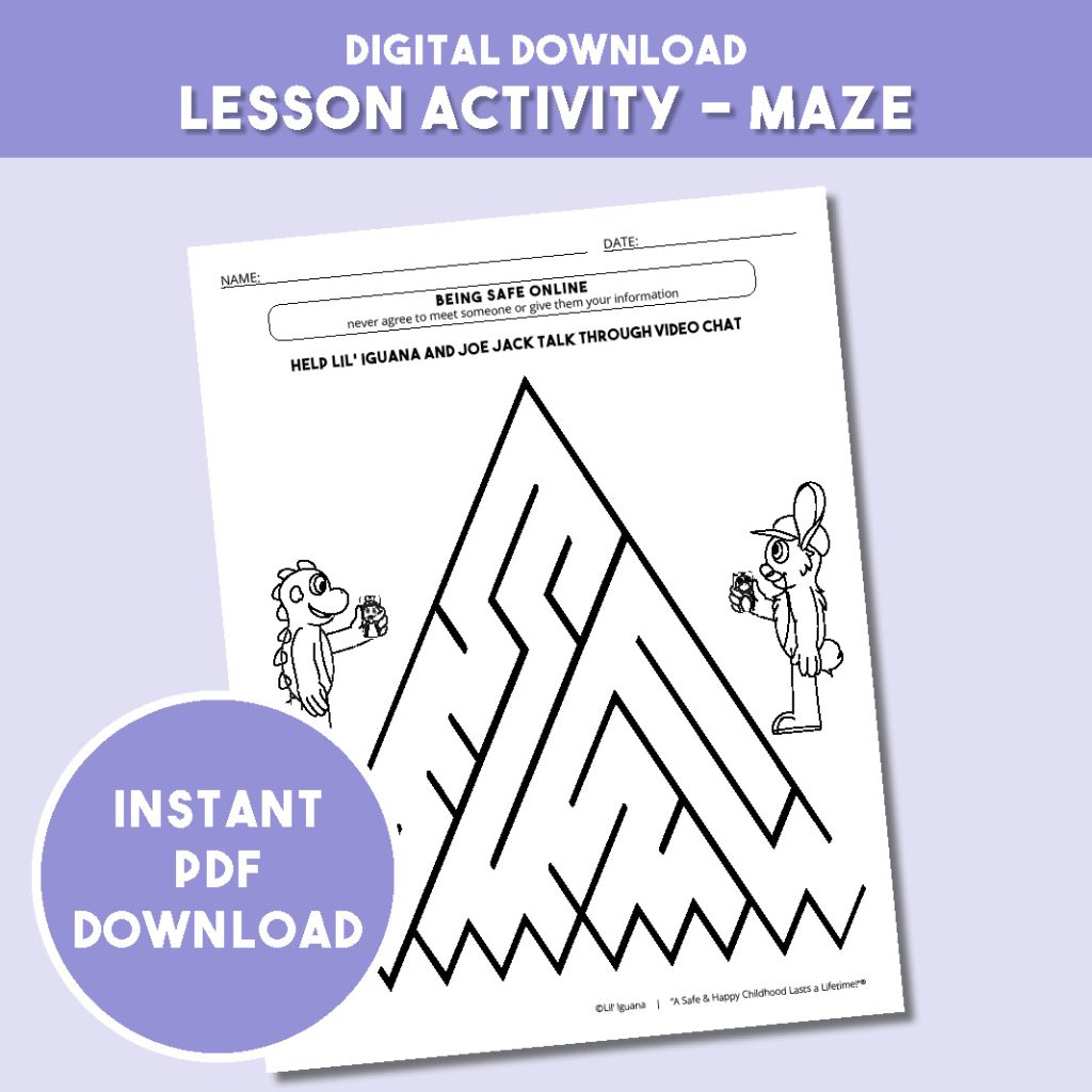 Being Safe Online Activity – Maze - Lil' Iguana