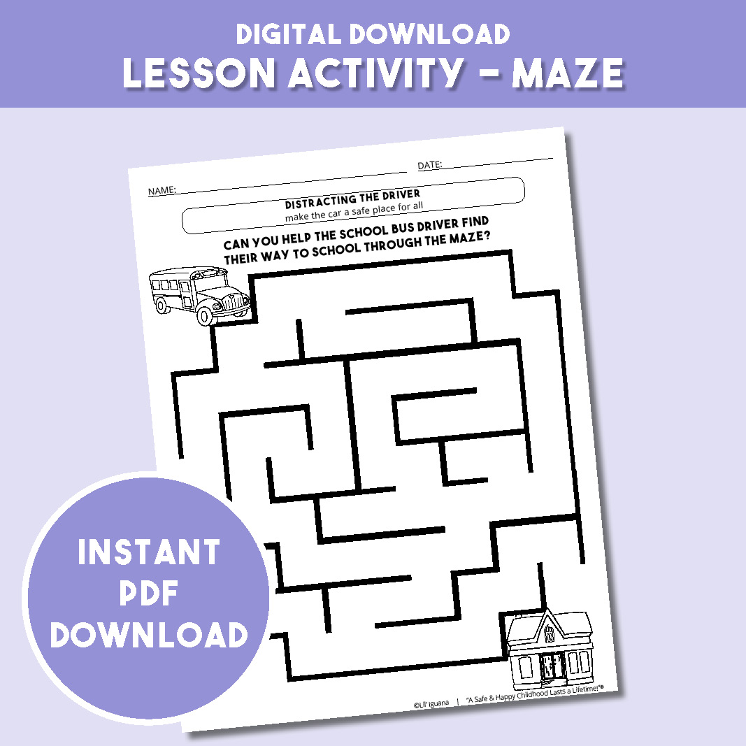 Distracting the Driver – Maze Activity - Lil' Iguana