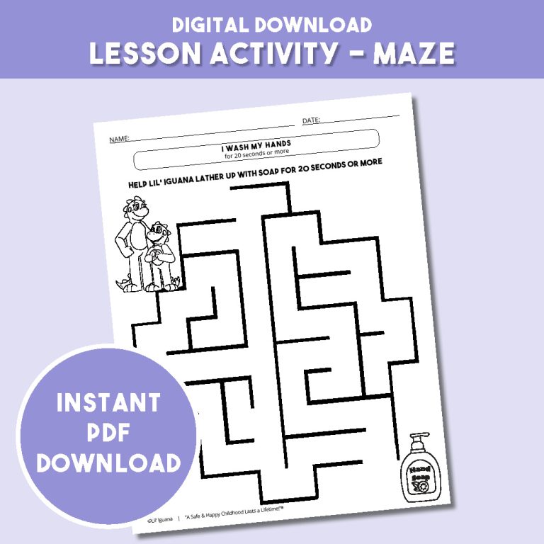 I Wash My Hands- Lesson Guide - Lil' Iguana