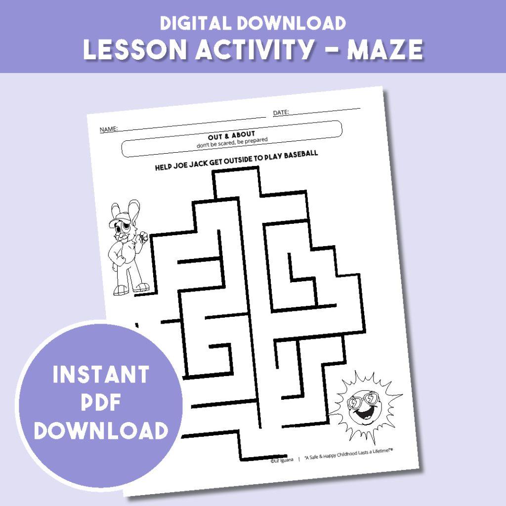 Out & About Activity – Maze - Lil' Iguana