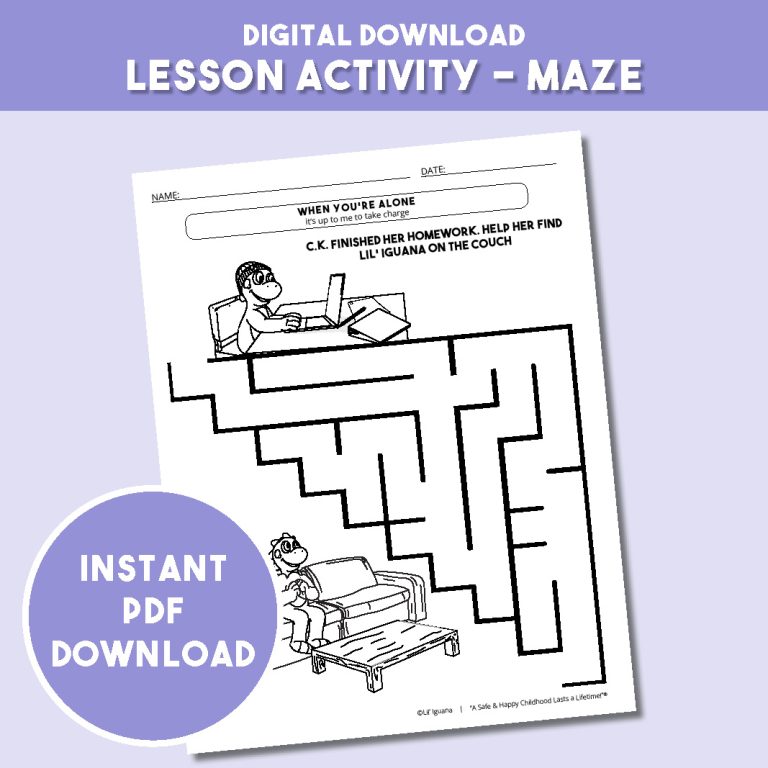 When You’re Alone – Maze Activity - Lil' Iguana
