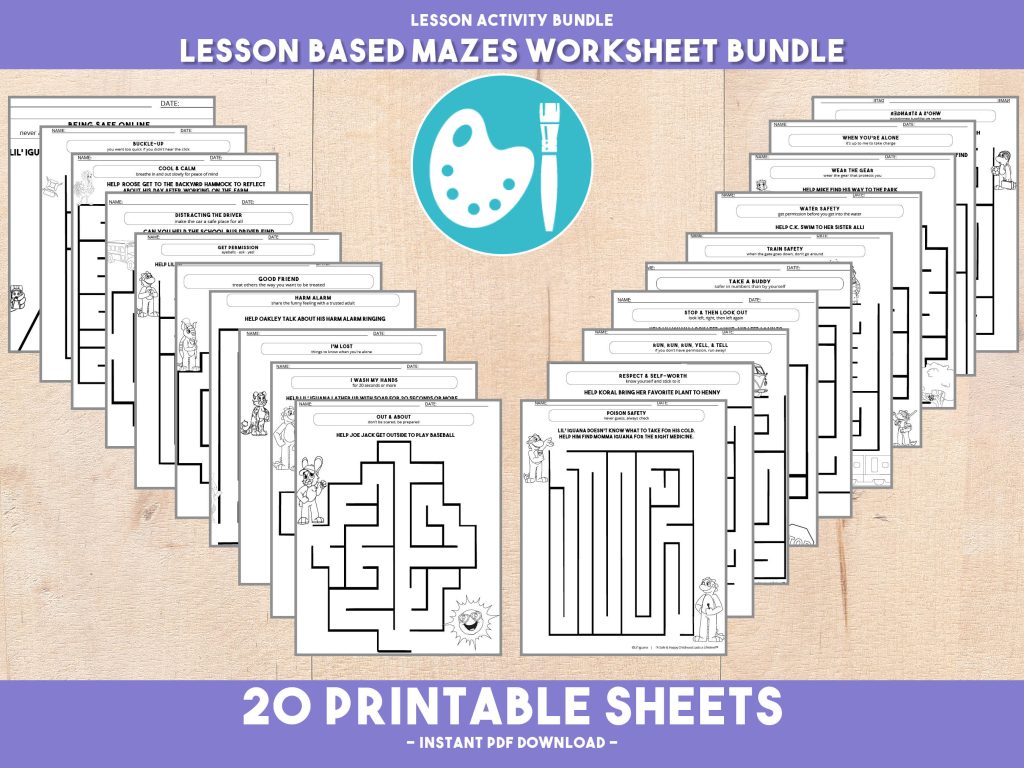 Maze Activity – Digital Bundle - Lil' Iguana