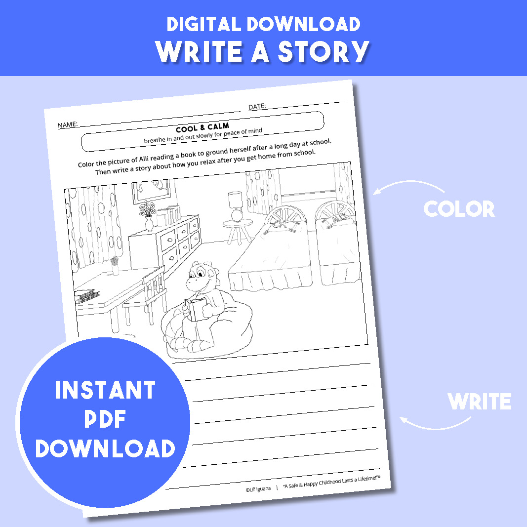 Cool & Calm Activity – Write a Story - Lil' Iguana
