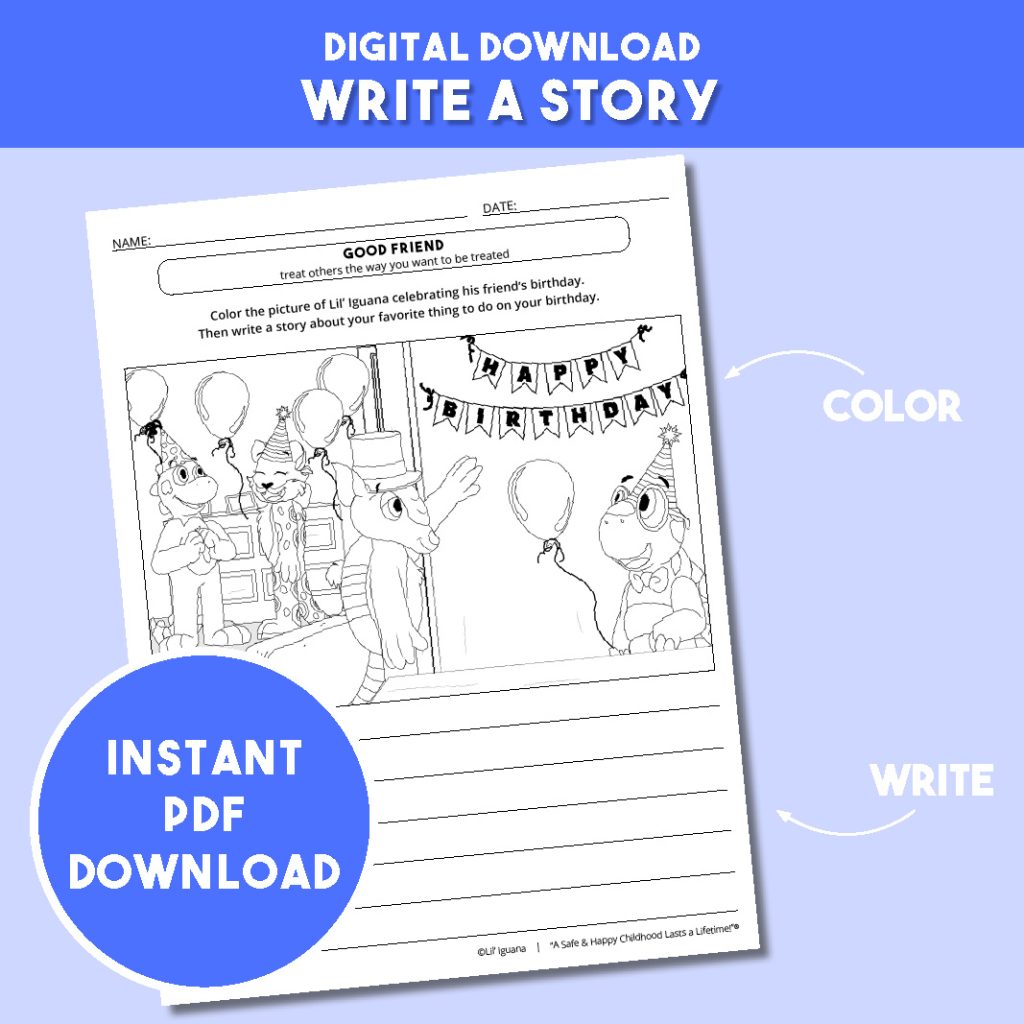 Good Friend Activity – Write a Story - Lil' Iguana
