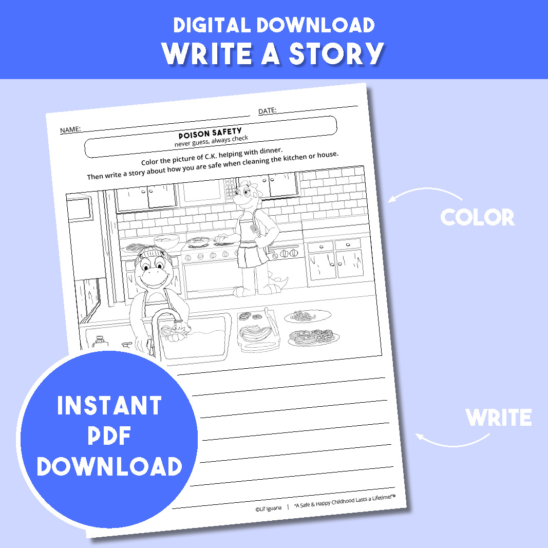 Poison Safety Activity – Write a Story - Lil' Iguana