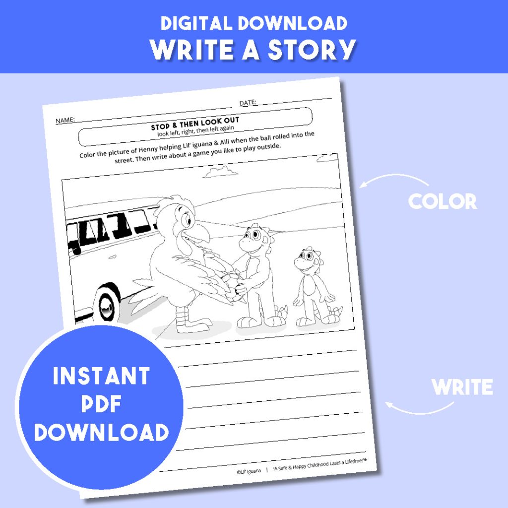 Stop & Then Look Out Activity – Write a Story - Lil' Iguana