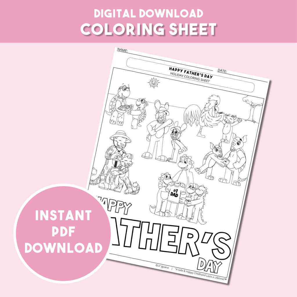 Father’s Day – Coloring Sheet - Lil' Iguana