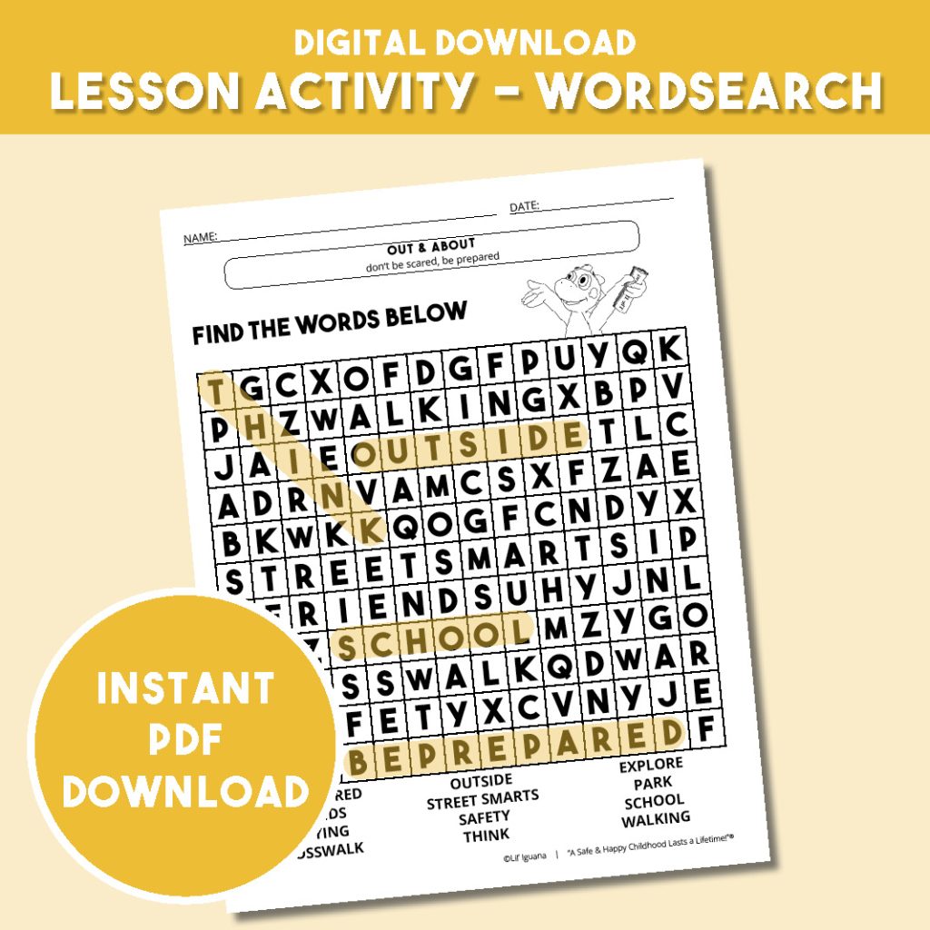 Out & About Activity – Word Search - Lil' Iguana