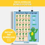 American Sign Language Poster – Lil' Iguana