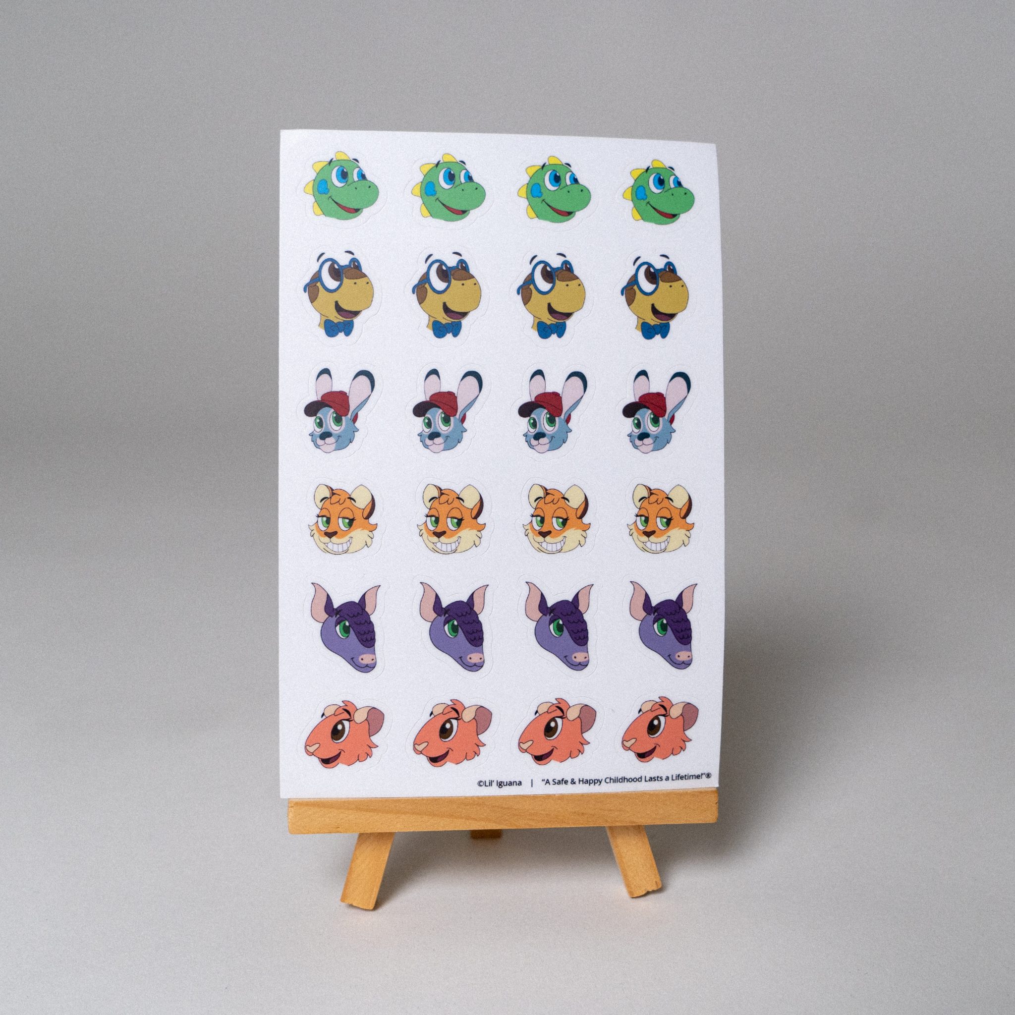 Character Sticker Sheet - Lil' Iguana