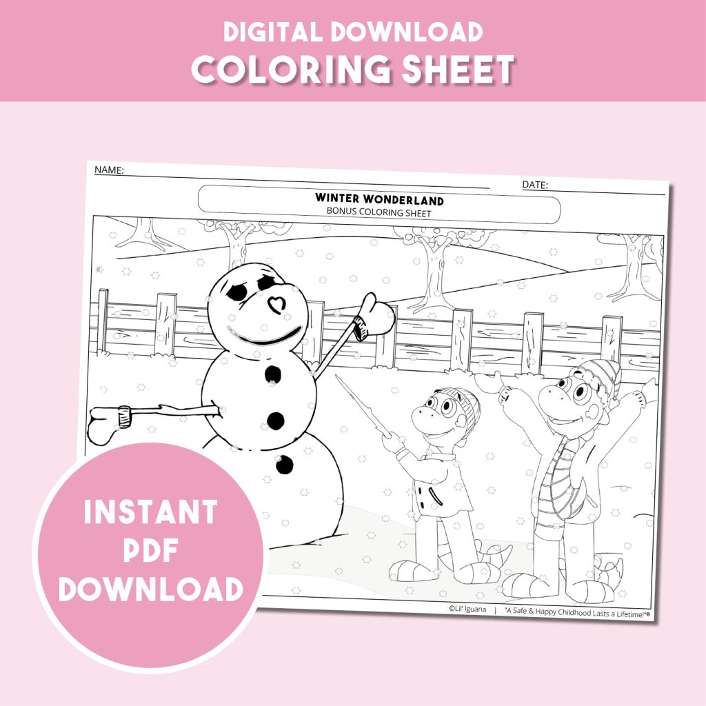 Winter Wonderland – Coloring Sheet - Lil' Iguana