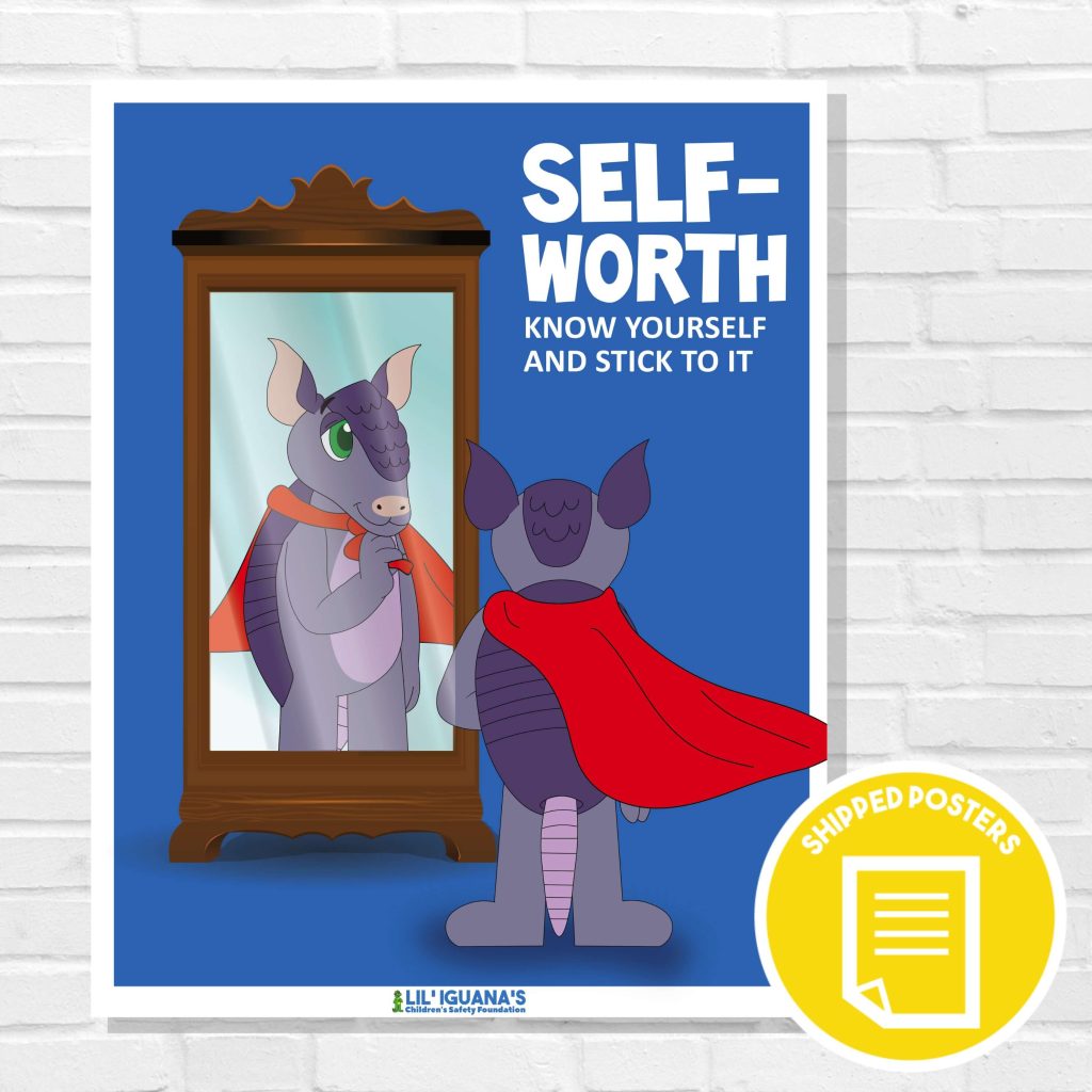 Printed Poster: Self Worth - Lil' Iguana