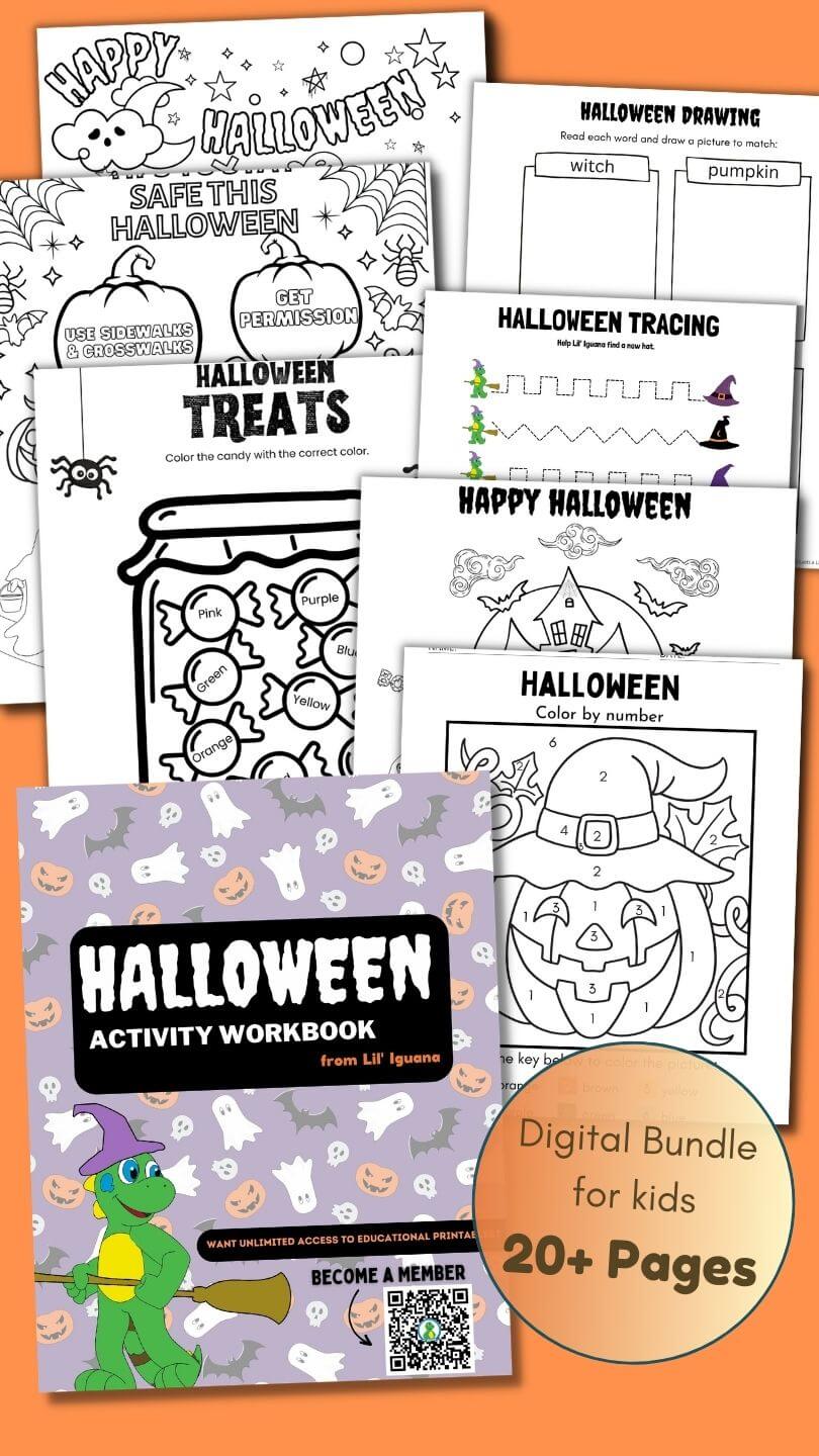 Halloween Activity Workbook - Lil' Iguana