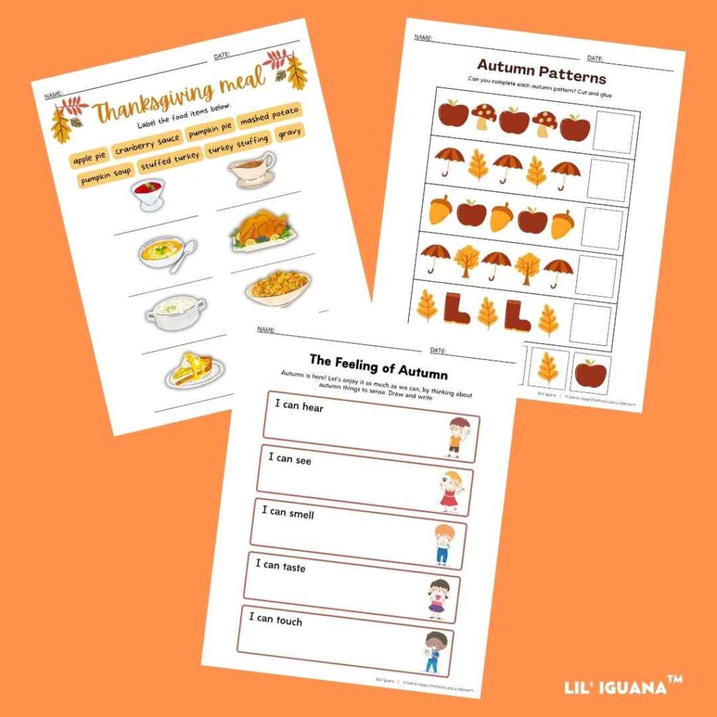 Thanksgiving Day Fun Printable Bundle for Kids 🦃