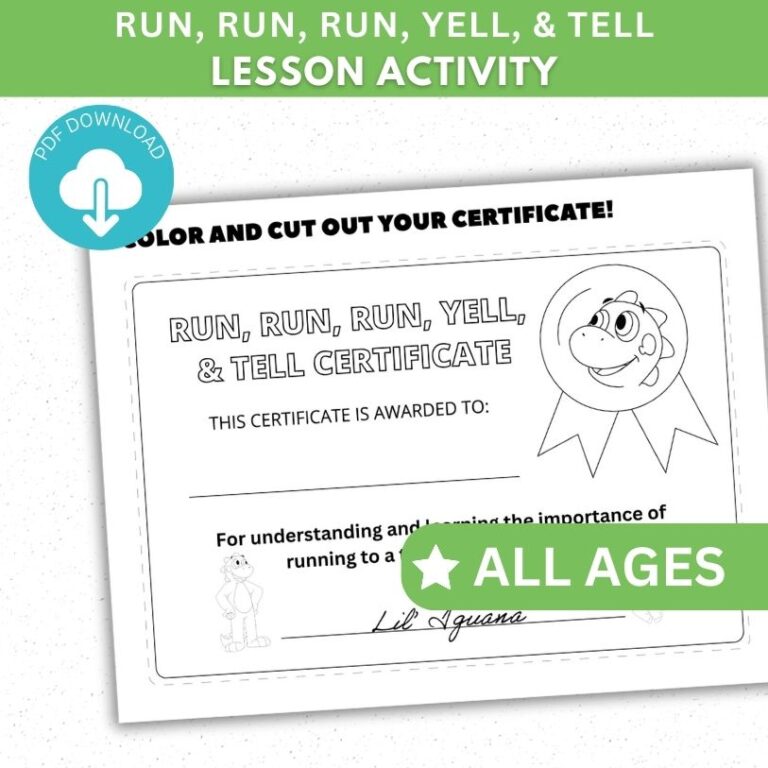 Child Abduction Prevention- Run, Run, Run, Yell & Tell